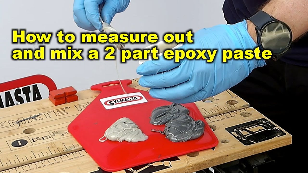 How to measure out and mix a 2 part epoxy repair paste - YouTube