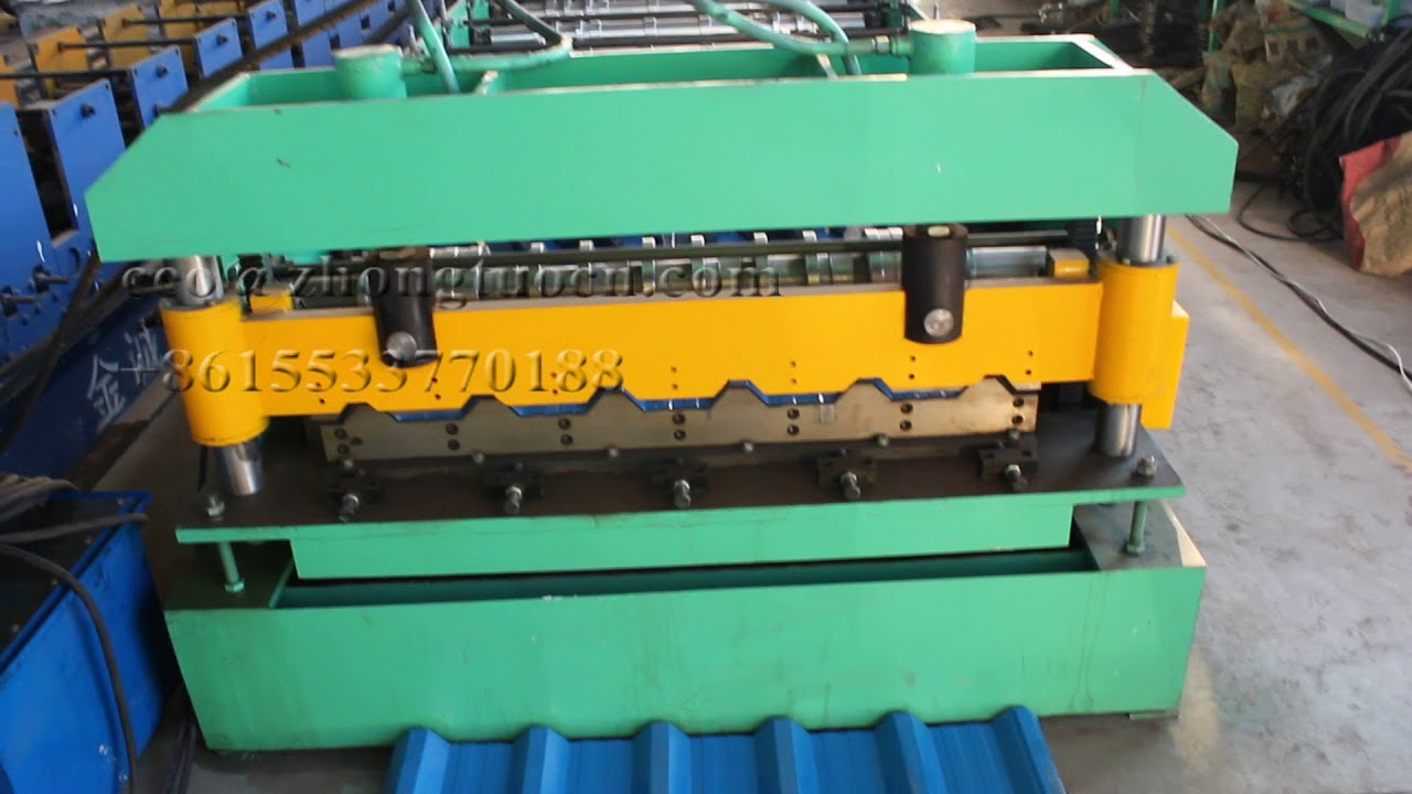 Trapezoidal Shape Roll Forming Machine - YouTube