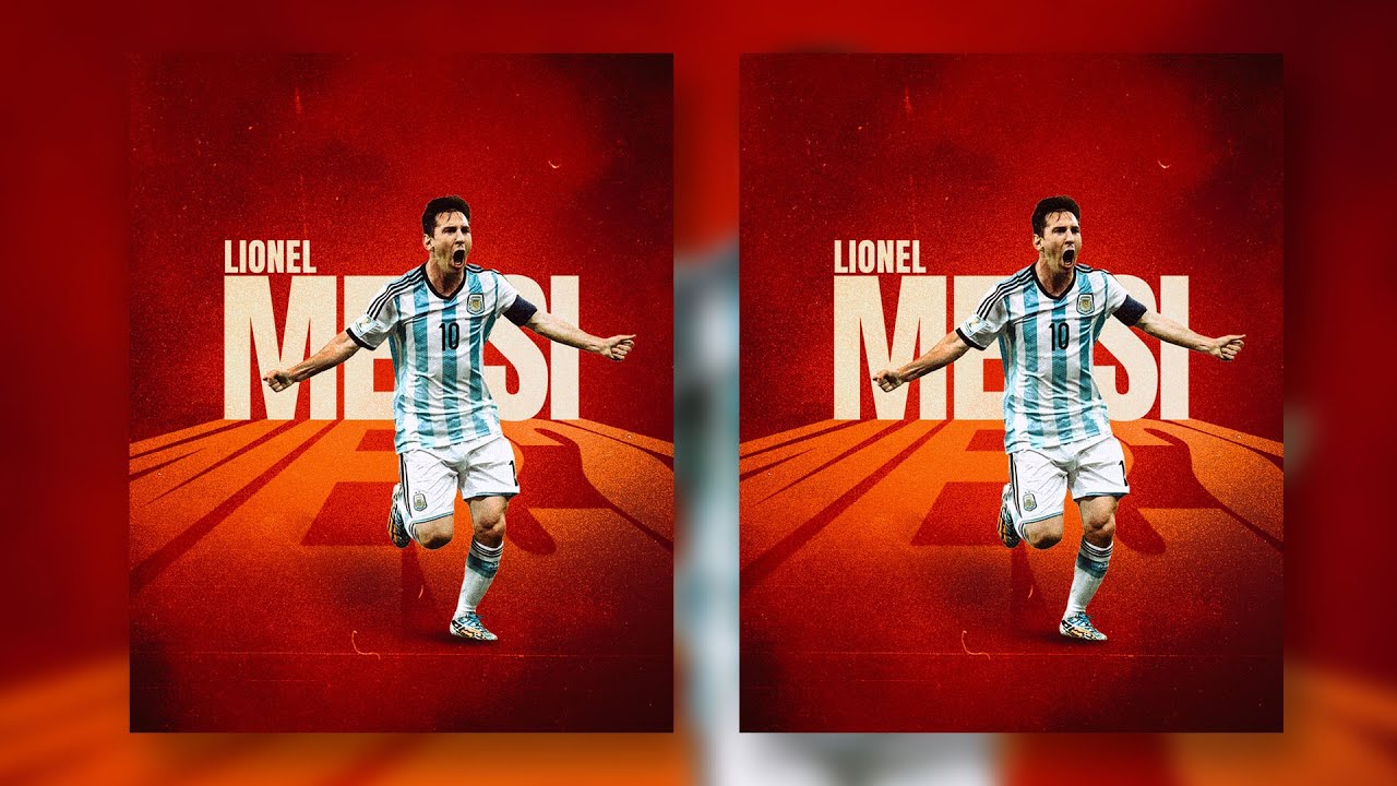 Lionel Messi's Social Media Post Design | Photoshop Tutorial - YouTube