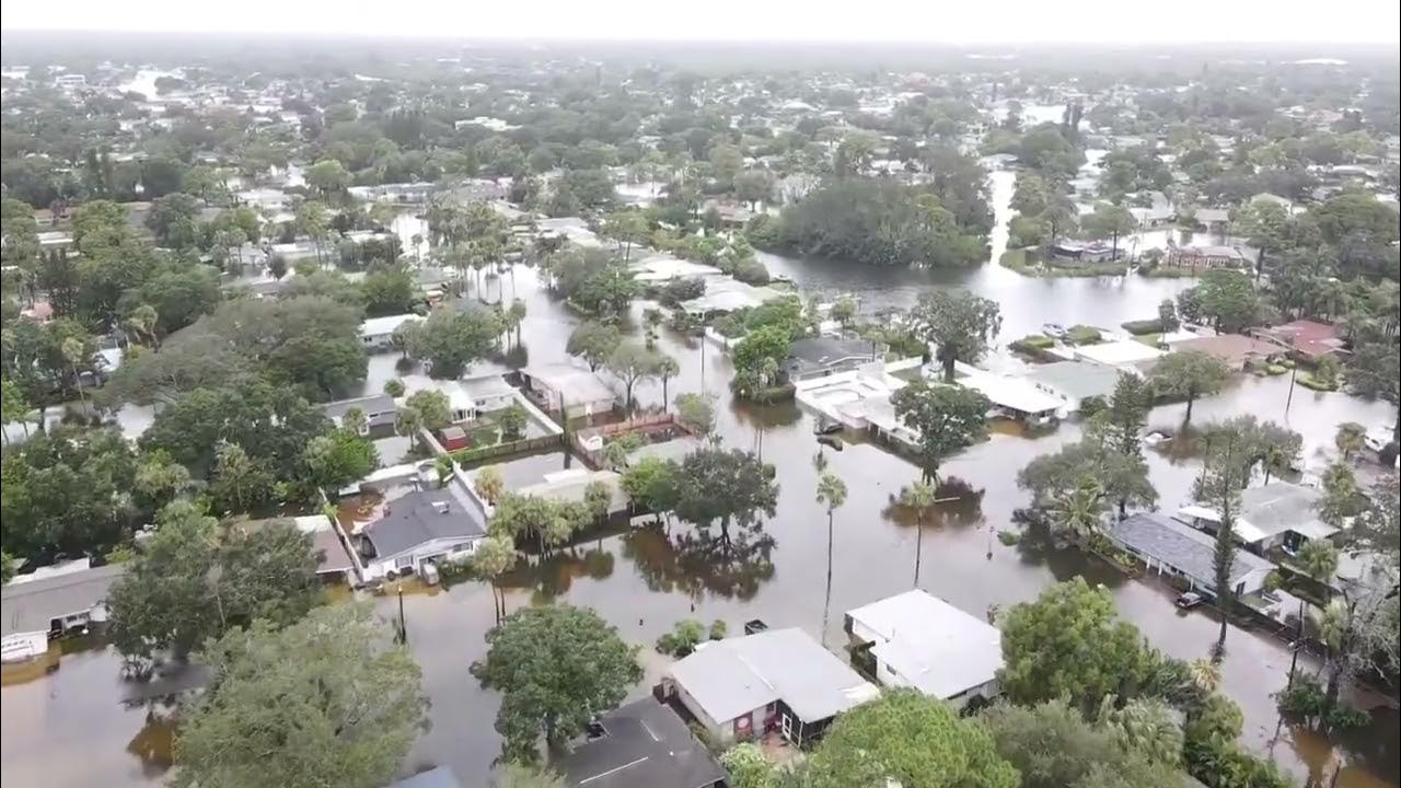 Hurricane Idalia storm surge flooding in Shore Acres neighborhood in St Petersburg - YouTube