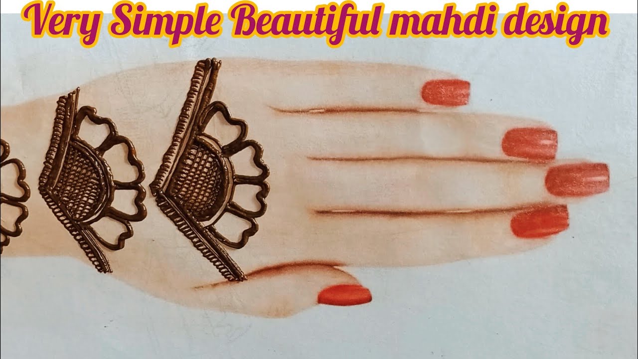New Easy Stylish Back hand henna mahadi| Simple Arabic Mahdi Design ...