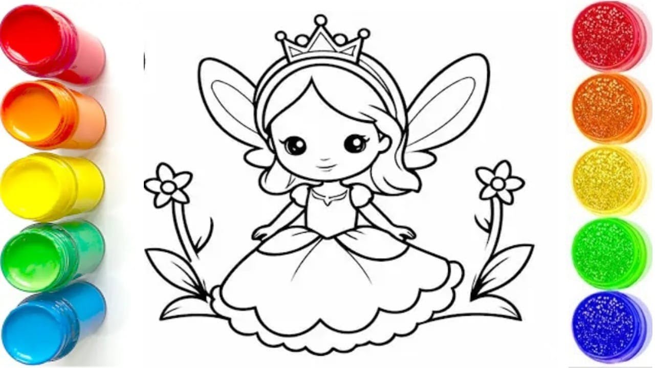 Cute Princess Drawing easy Step by Step | Simple Princess Drawing for ...