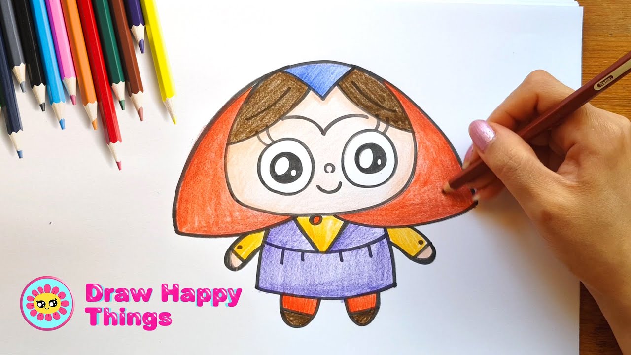 Let's draw cute girl together. Fast& Easy - YouTube