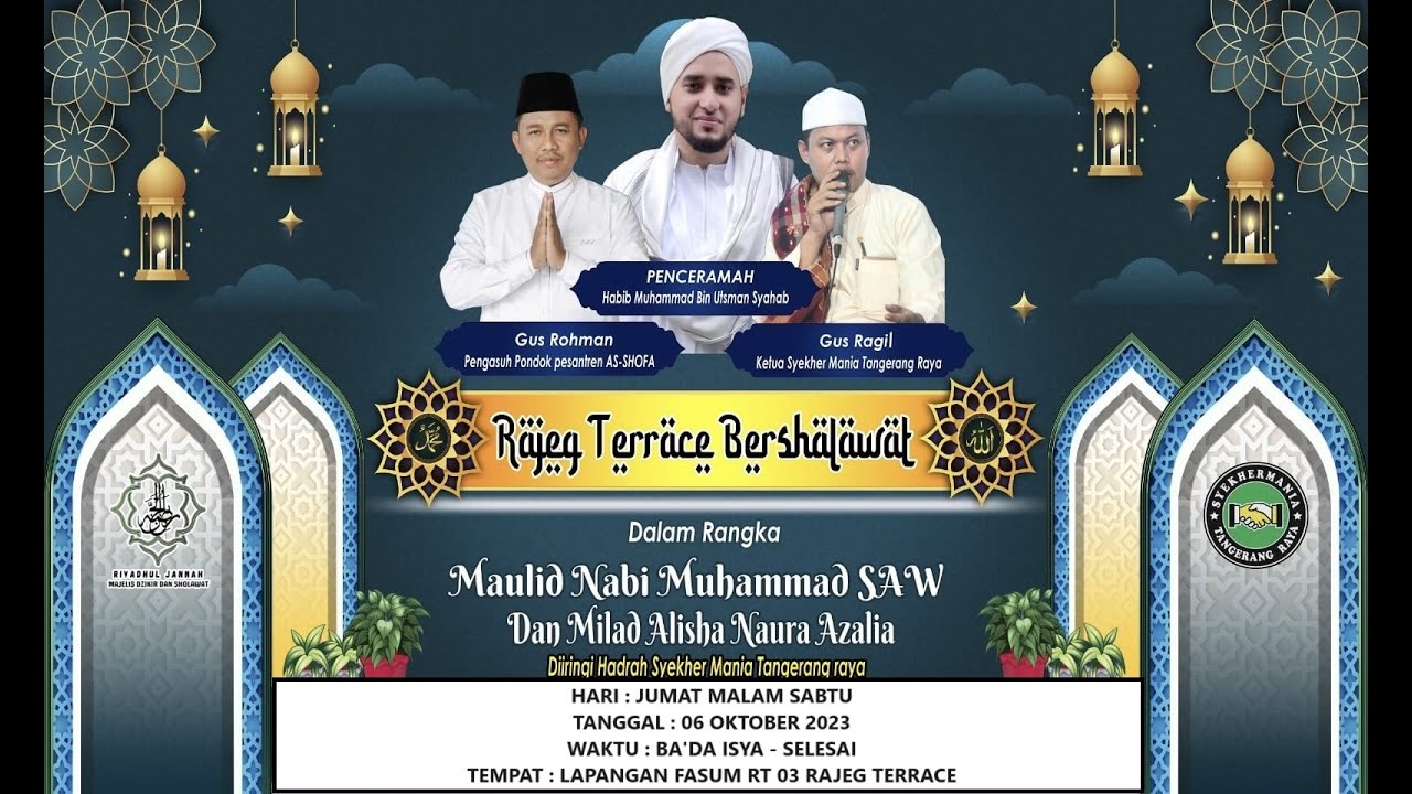 [LIVE] RAJEG TERRACE BERSHOLAWAT PERINGATAN MAULID NABI MUHAMMAD SAW ...