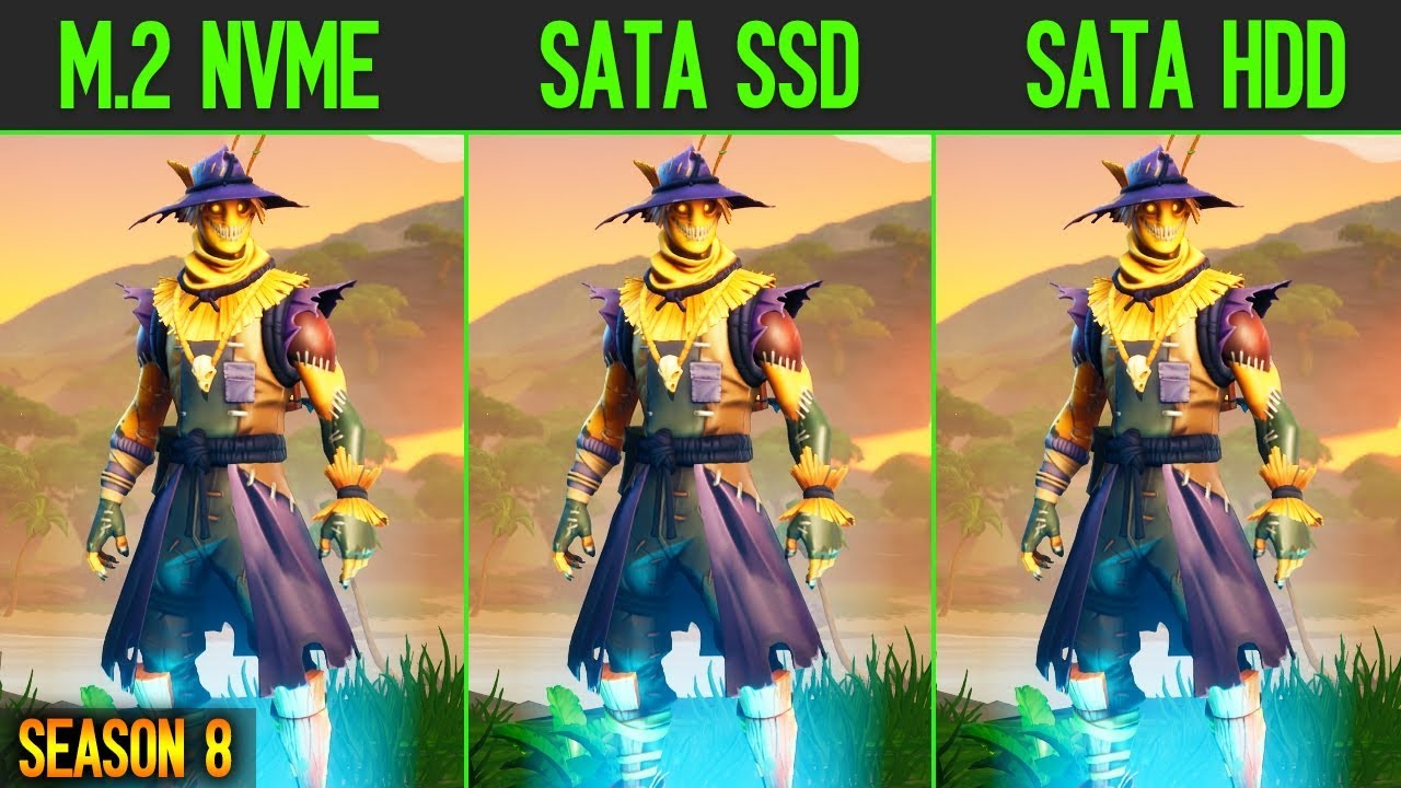 M.2 NVME vs SSD vs HDD Fortnite Loading Time - YouTube