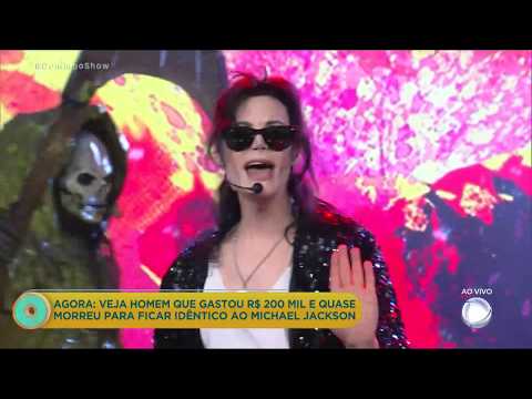 Felipe Pettinato e dançarinos interpretam “Thriller” no Domingo Show