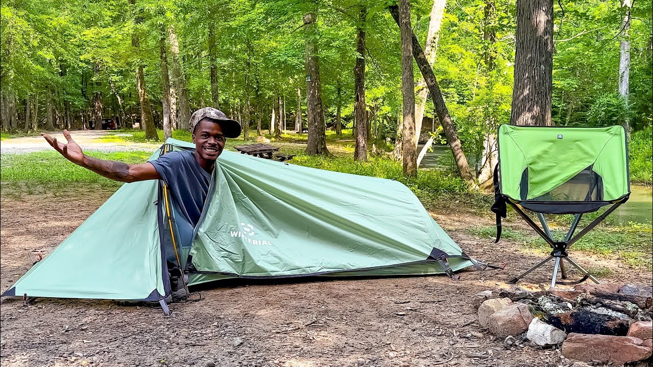 TINY TENT CAMPING For The FIRST TIME EVER!! - YouTube