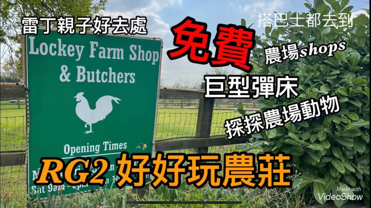 [英國親子好去處@雷丁]RG2 Lockey Farm 免費大型彈床 睇雞牛羊 驢仔 - YouTube