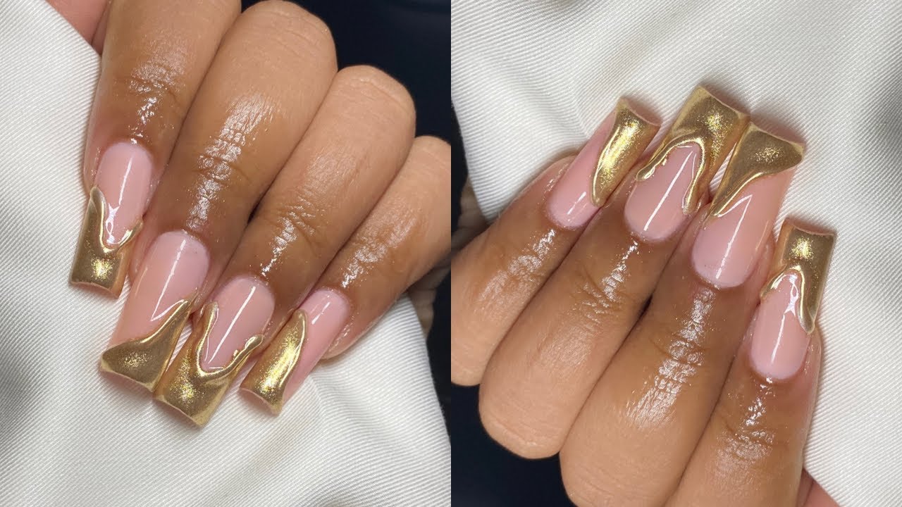 Trending 3D Chrome Nails | Super Easy At Home Gel X Nails | Gel X Nail Tutorial - YouTube