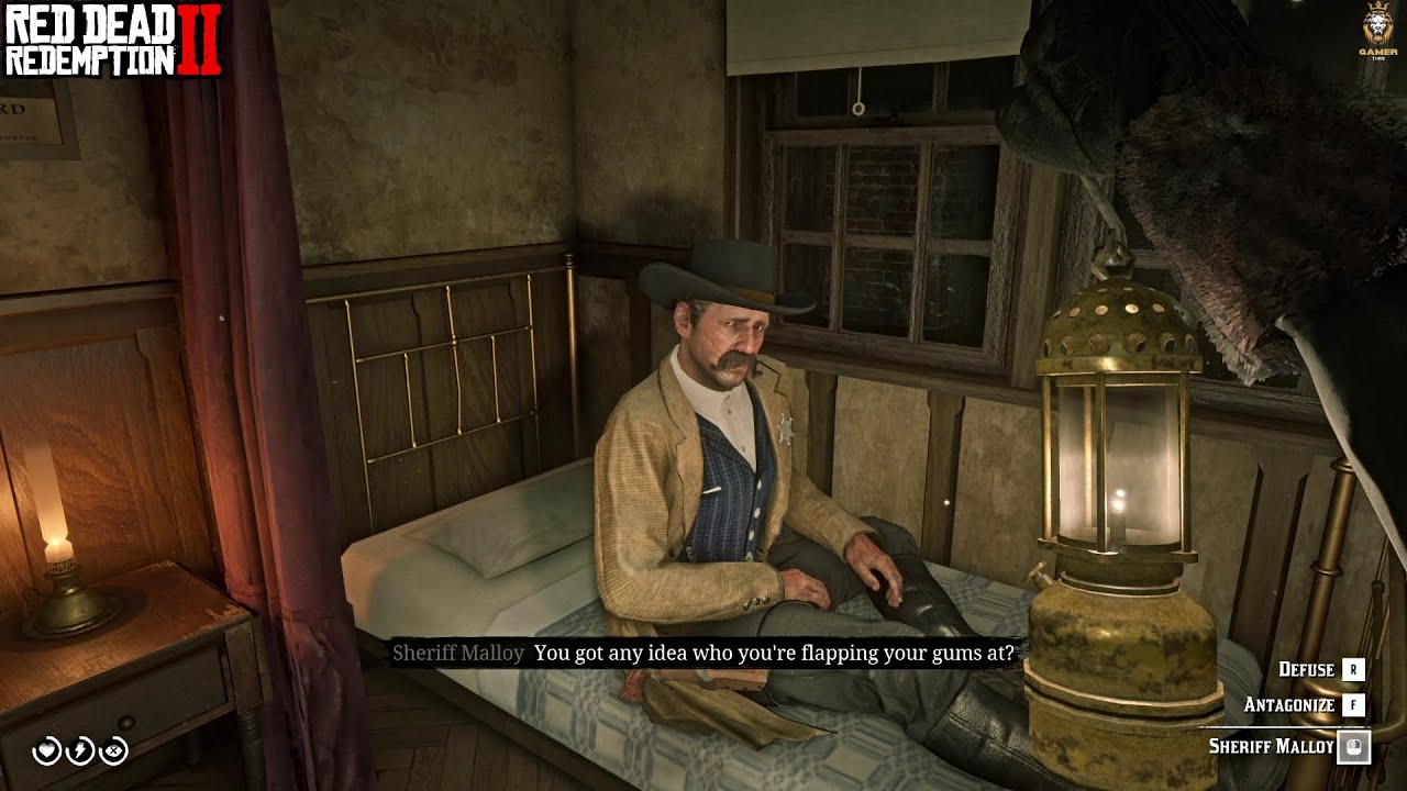 RDR2 - What Happens If Arthur Wakes Up Sheriff Malloy - YouTube