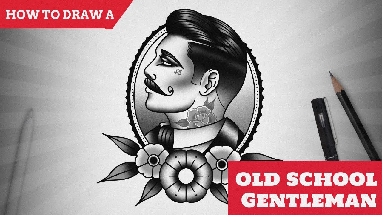 How to Draw a Old School Gentleman | Daily Drawing Tutorial - YouTube