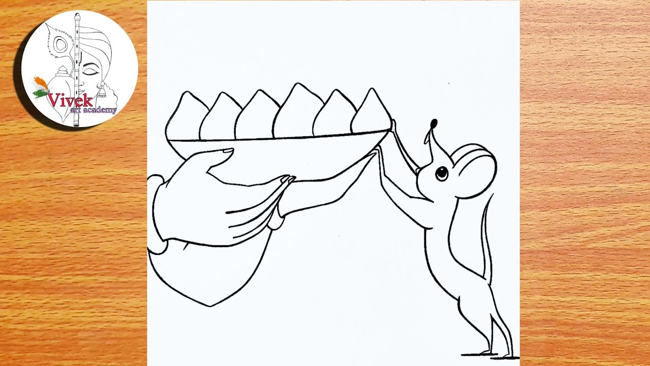 Mouse of Ganpati Bappa Drawing | Easy Drawing | Ganesh Ji Drawing - YouTube