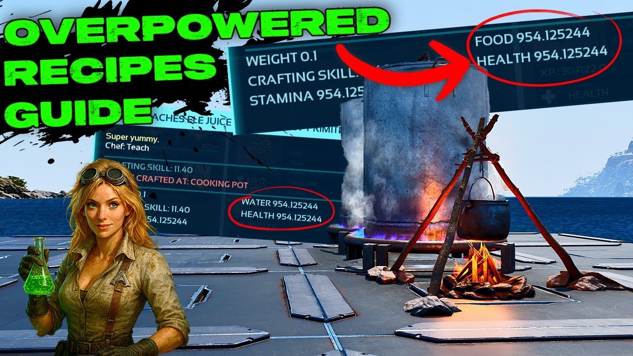 How To Make OVERPOWERED Custom Recipes in Ark Survival Ascended!! Plus 1000 Health and Stamina ...