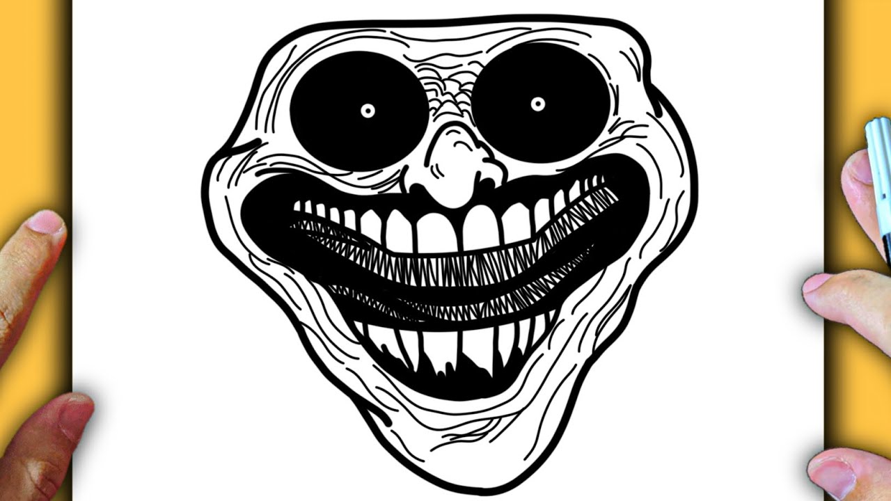 HOW TO DRAW TROLL FACE - YouTube