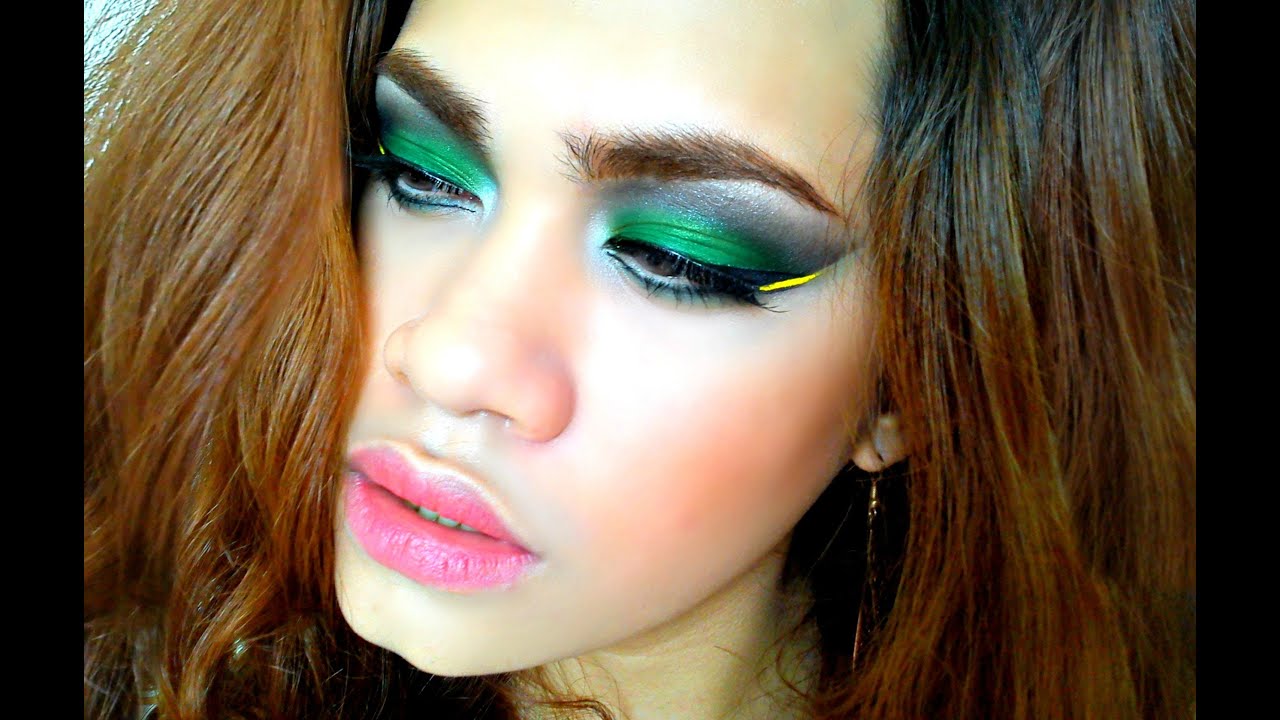 Dark Smokey Green Arab Inspired Makeup Tutorial - YouTube