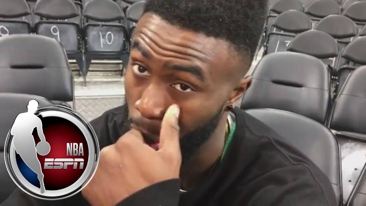 Jaylen Brown plans to wear eye goggles for a week | ESPN - YouTube