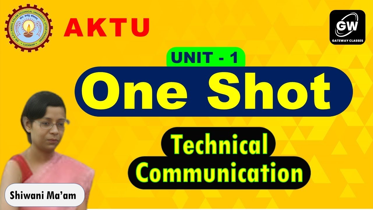 ONE SHOT I UNIT-1 I Technical Communication I by Shivani Agarwal Ma'am I Gateway Classes I AKTU ...