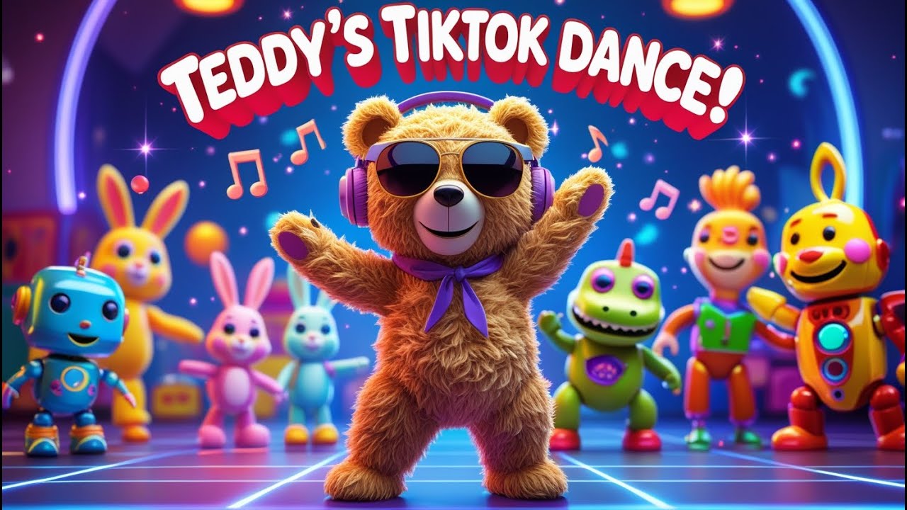 Teddy Bear Teddy Bear tiktok dance - English Nursery rhyme song for ...