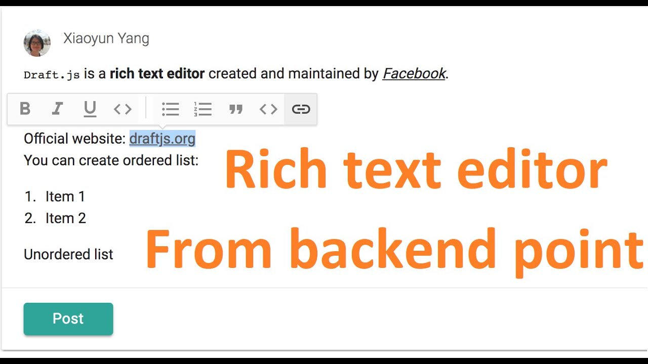 RICH TEXT EDITORS FROM BACKEND PERSPECTIVE - YouTube