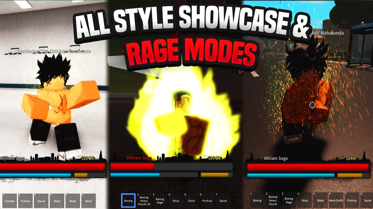 ALL STYLE SHOWCASE & RAGE MODES In NEW FIGHTING Game... - YouTube