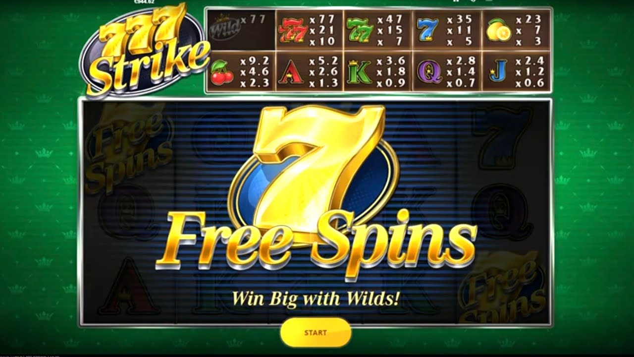 777 Strike free spins win - YouTube