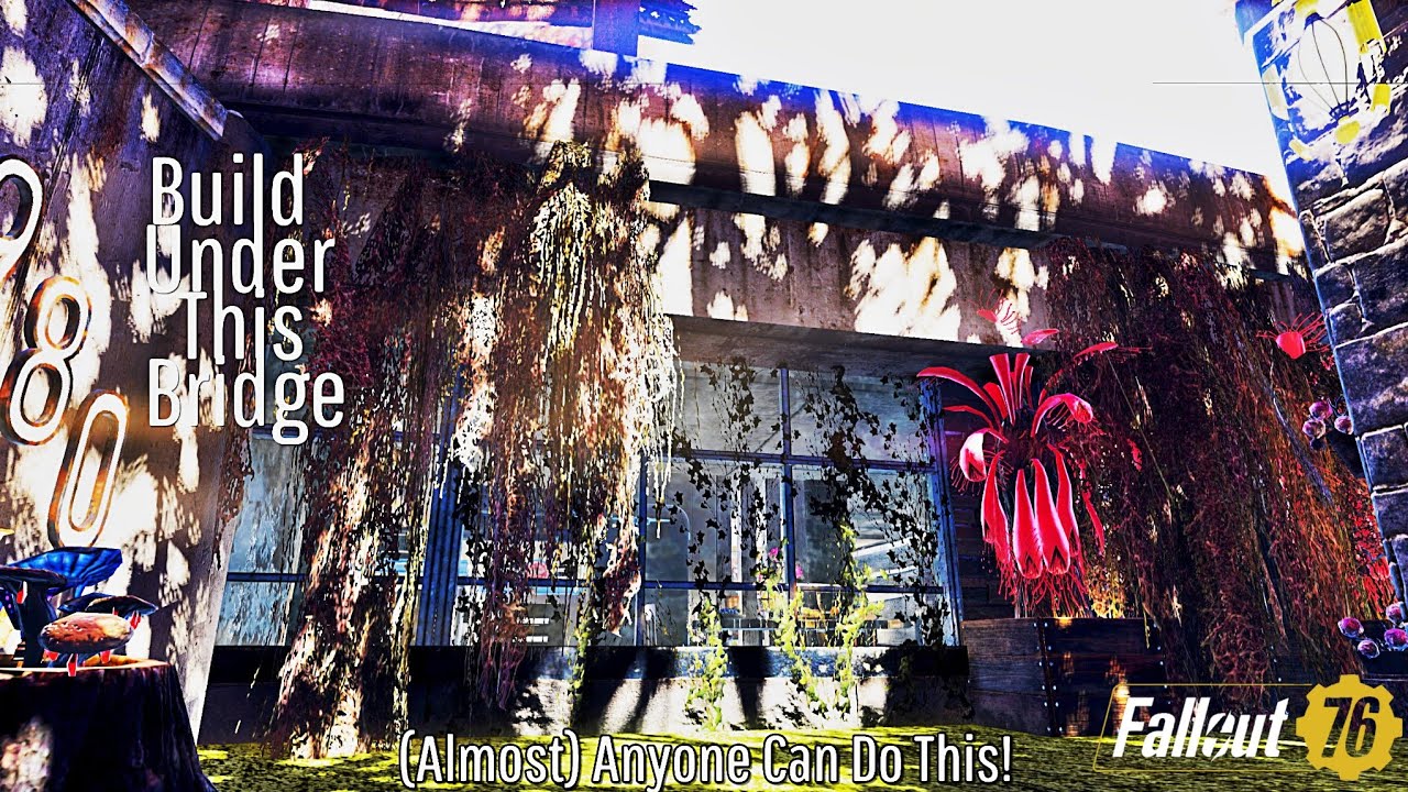 Fallout 76 Camp Tutorial | Build Under This Bridge | Pre-Existing ...