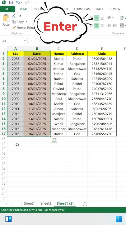 How to Use ENTER Key Effectively in Excel | Excel Basics for Beginners - YouTube