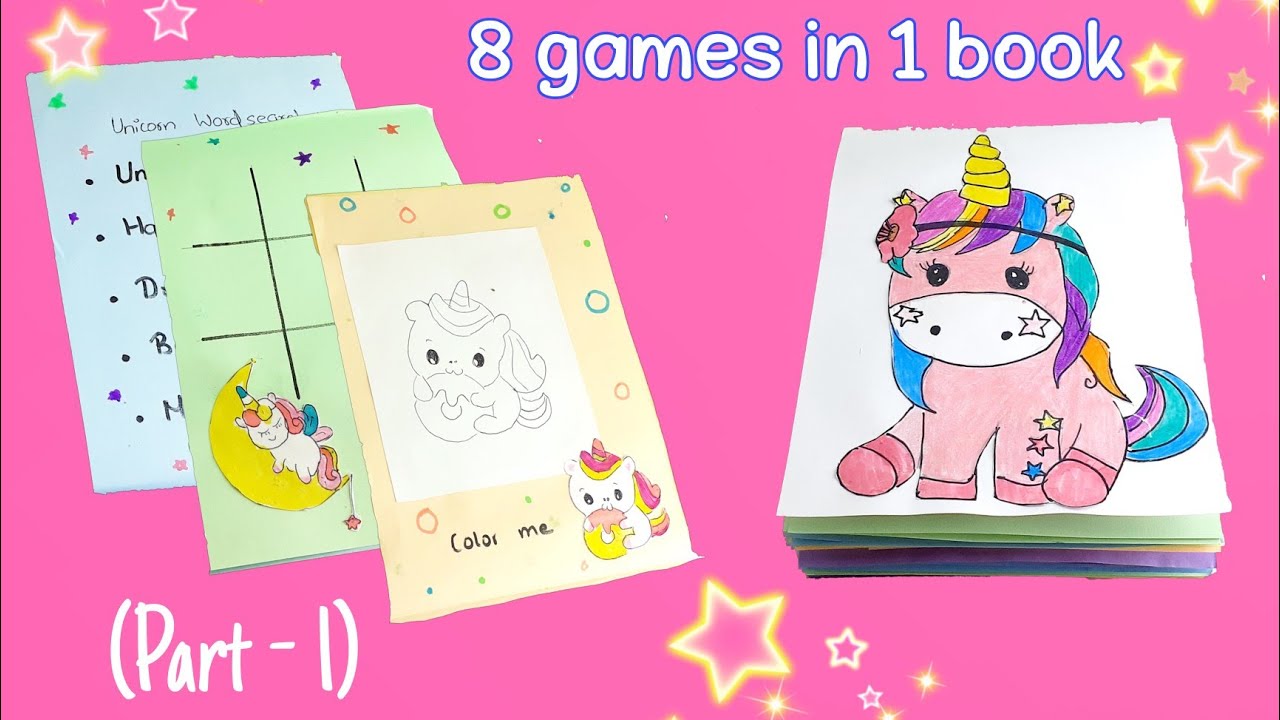 Unicorn Games Book Diy Games Book part 1 How To Make Activity Book unicorn-games-book-diy-games-book-part-1-how-to-make-activity-book