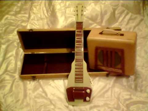 Vintage Gibson BR9 lap steel guitar and BR9 amplifier - YouTube