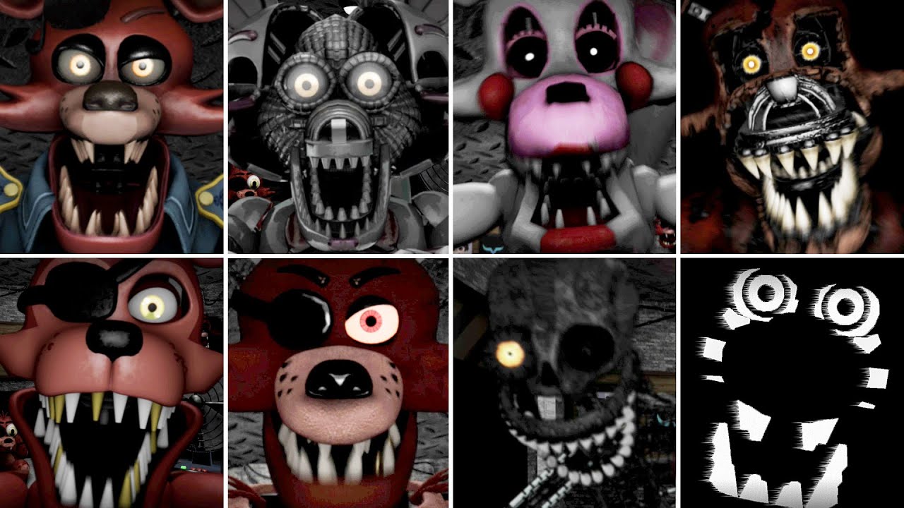 One Night at Foxy Remake - All Jumpscares & Full Gameplay - YouTube