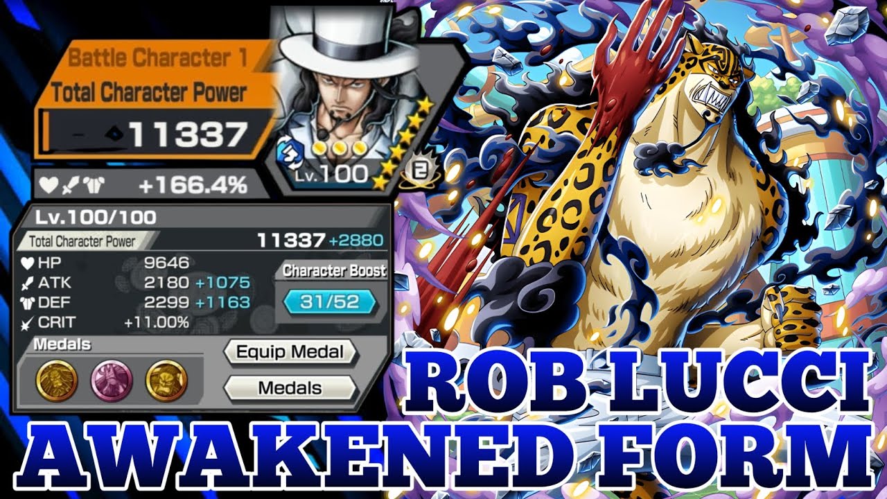 ROB LUCCI AWAKENED FORM GAMEPLAY | ONE PIECE BOUNTY RUSH | OPBR - YouTube
