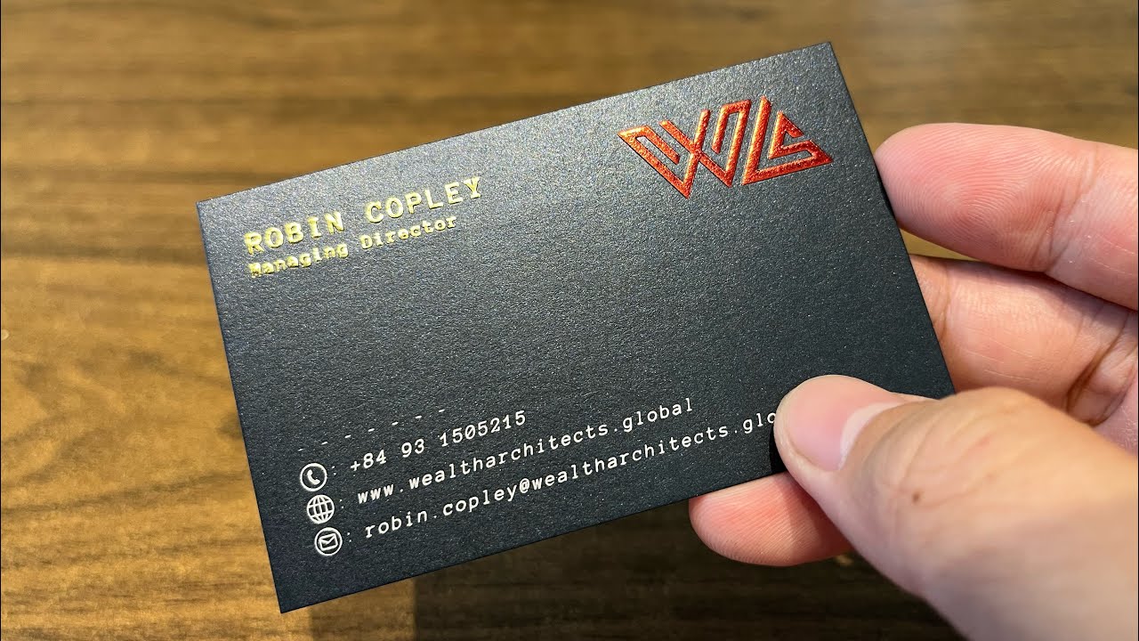 Foil Embossed Business Card Printing | Multi-Colored Foil Business Card ...