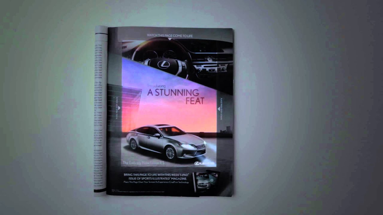Lexus ES print ad in motion - new CinePrint ad technology - YouTube