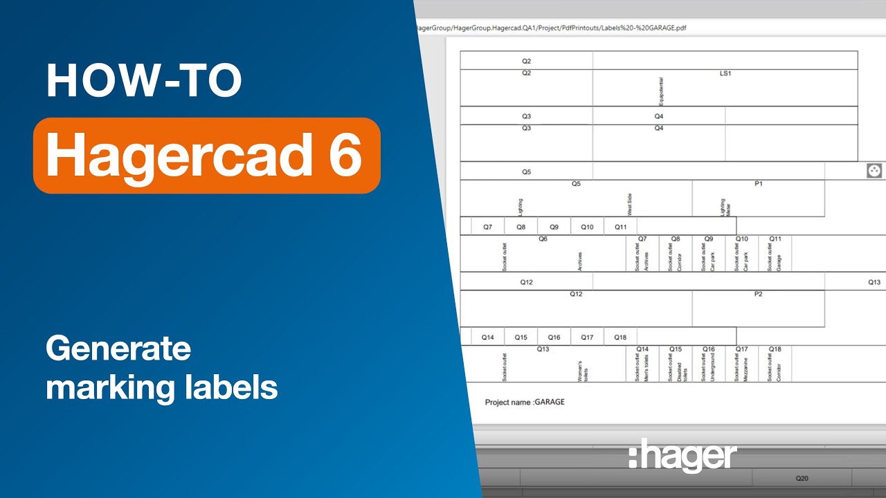 Hagercad 6 How-to videos 5: Generate marking labels - YouTube