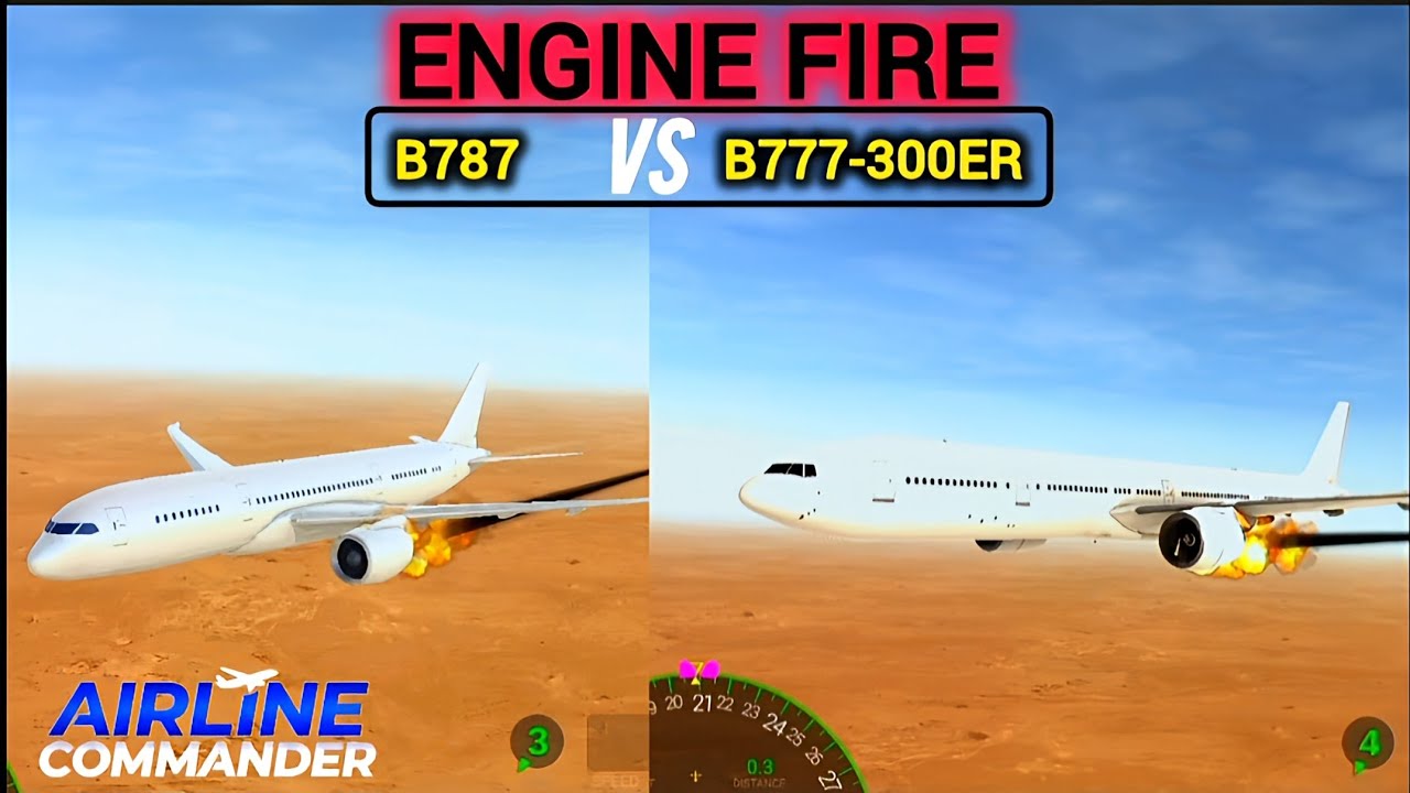ENGINE FIRE 🔥 Boeing 787 vs 777-300ER Emergency Landing | Airline ...