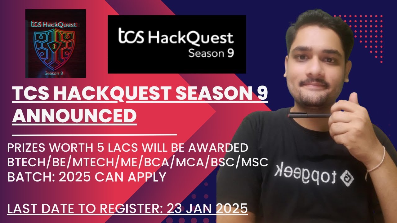 TCS HackQuest Season 9🔥|| Tech Opportunity for Freshers || Batch 2025 || Register Now!! - YouTube