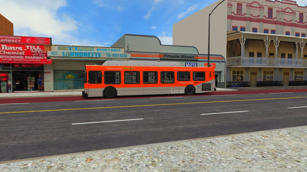 OMSI 2 LACMTA New Flyer C40LF With Man-axle Sound; 4K Graphics - YouTube