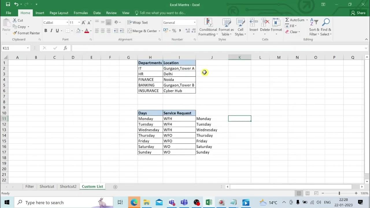 How To Add Custom List In MS Excel #exceltips #exceltutorial #msexcel #excel - YouTube