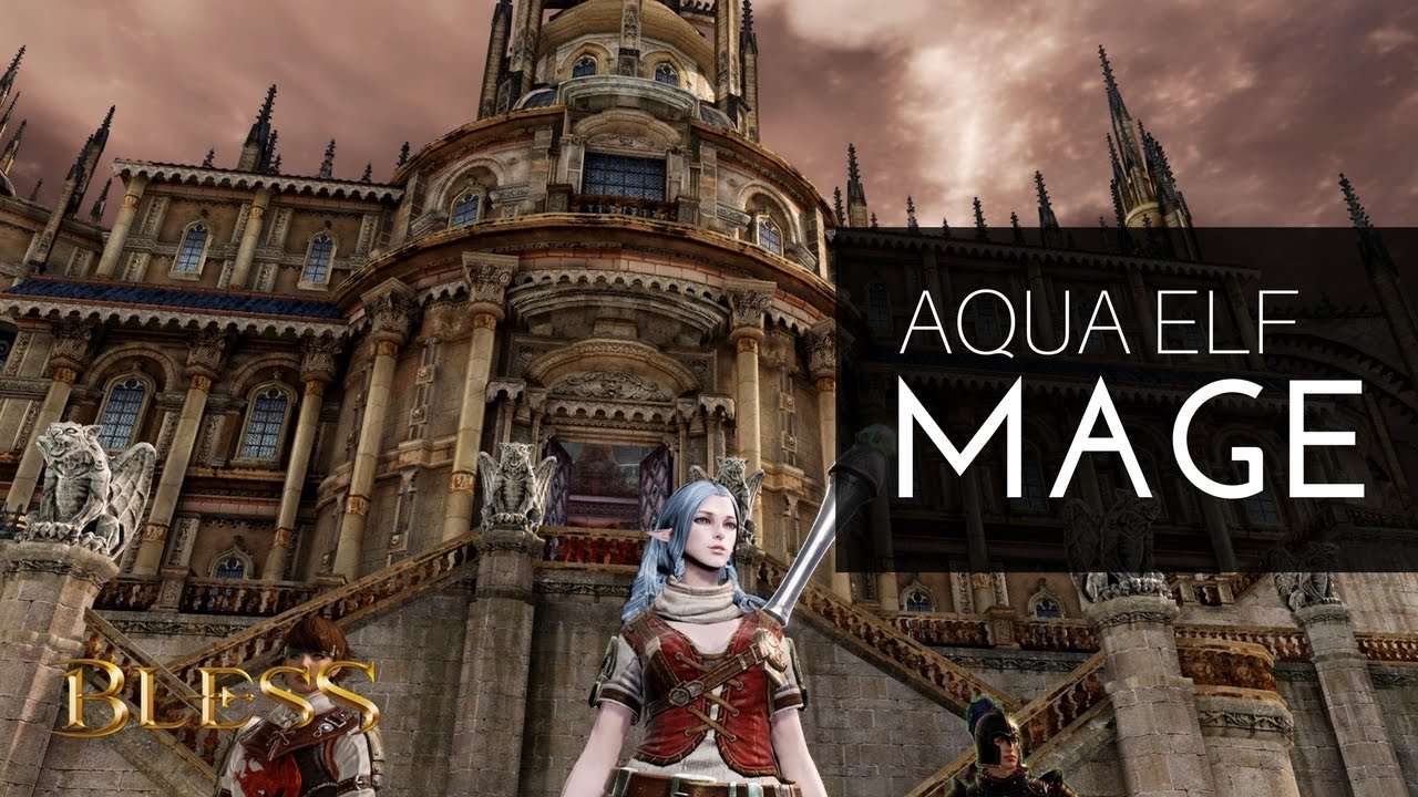 Bless Online KR - Aqua Elf Mage lvl 24-25 in Terny City - YouTube
