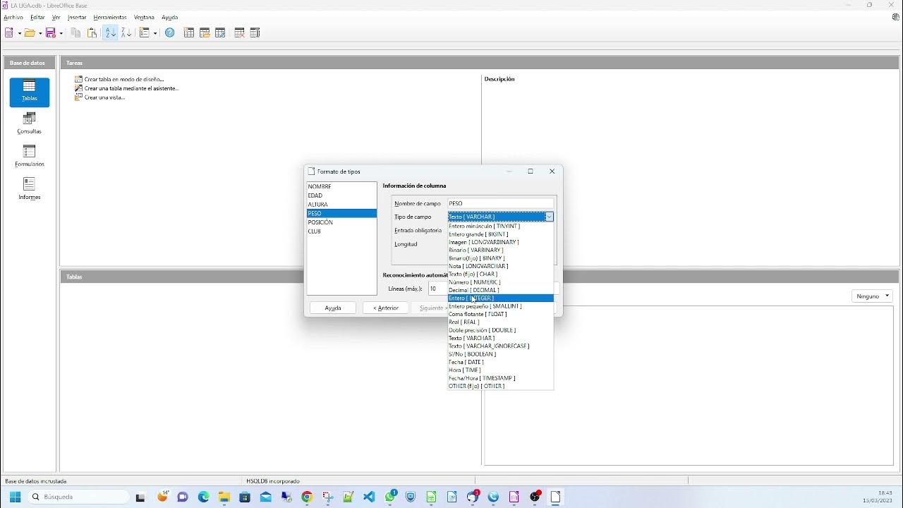 Importar una tabla en Base desde una hoja de cálculo - YouTube