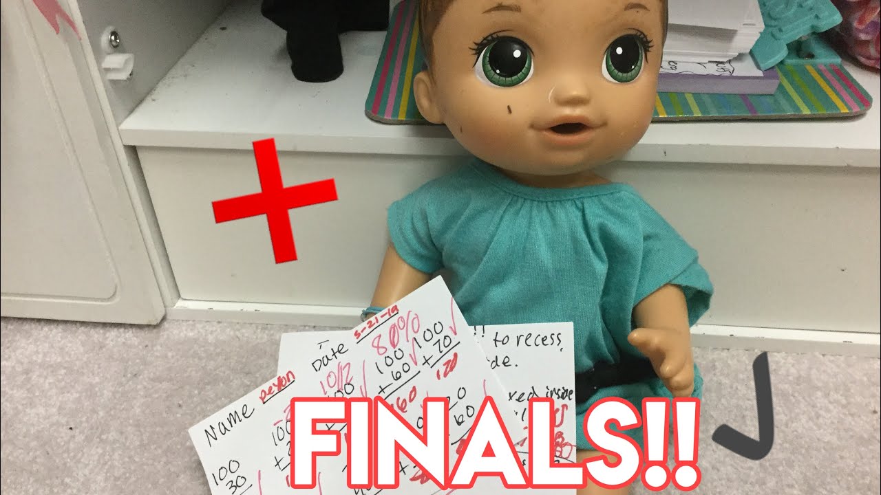 BABY ALIVE Peyton takes FINALS!! Will she pass? Inspired by Florida Toy ...