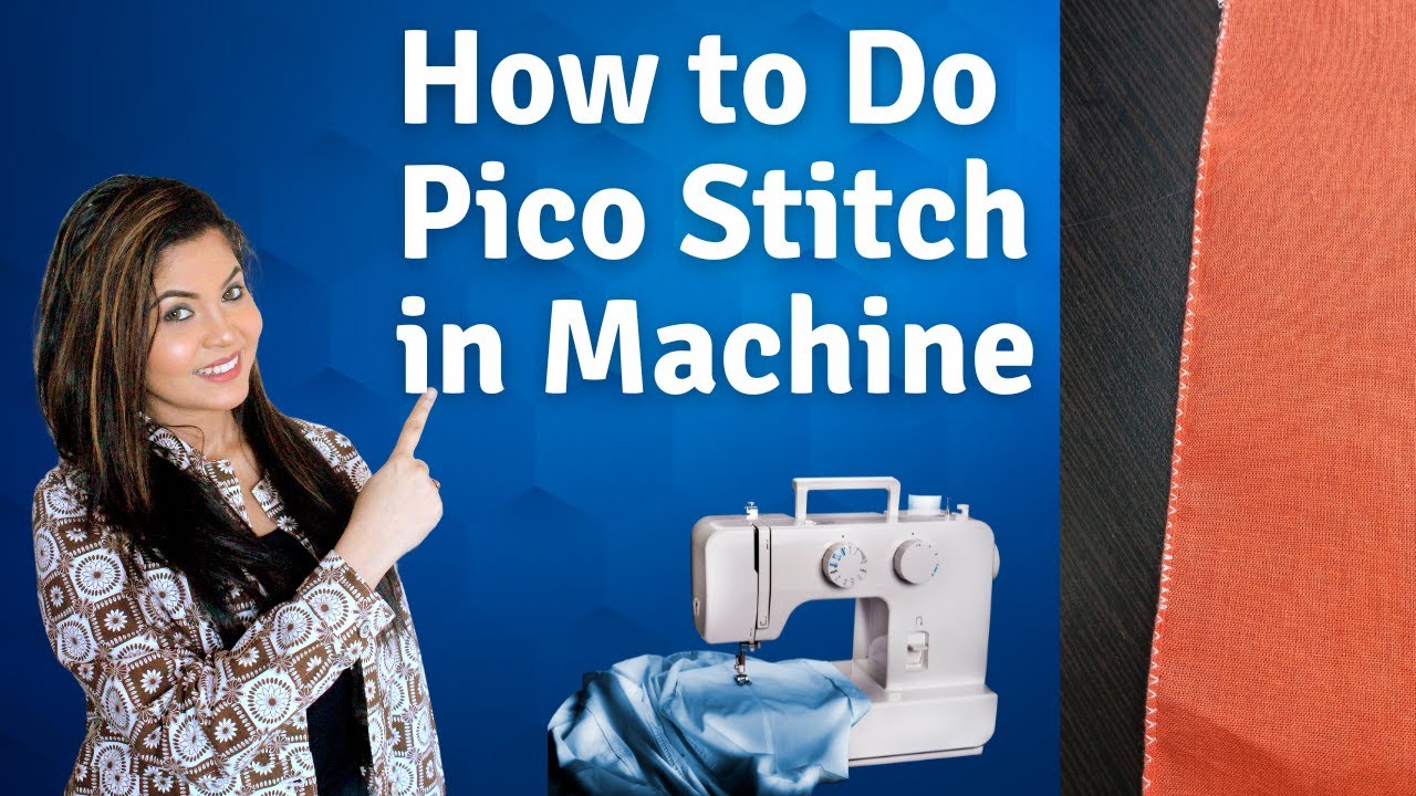 How To Do Pico Stitch Using Usha Machine | Rolled Hemming Stitch Using ...