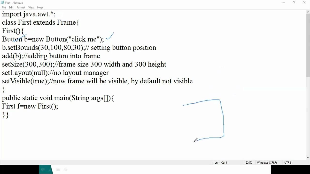 4.1 The AWT class hierarchy along with Example Program - YouTube