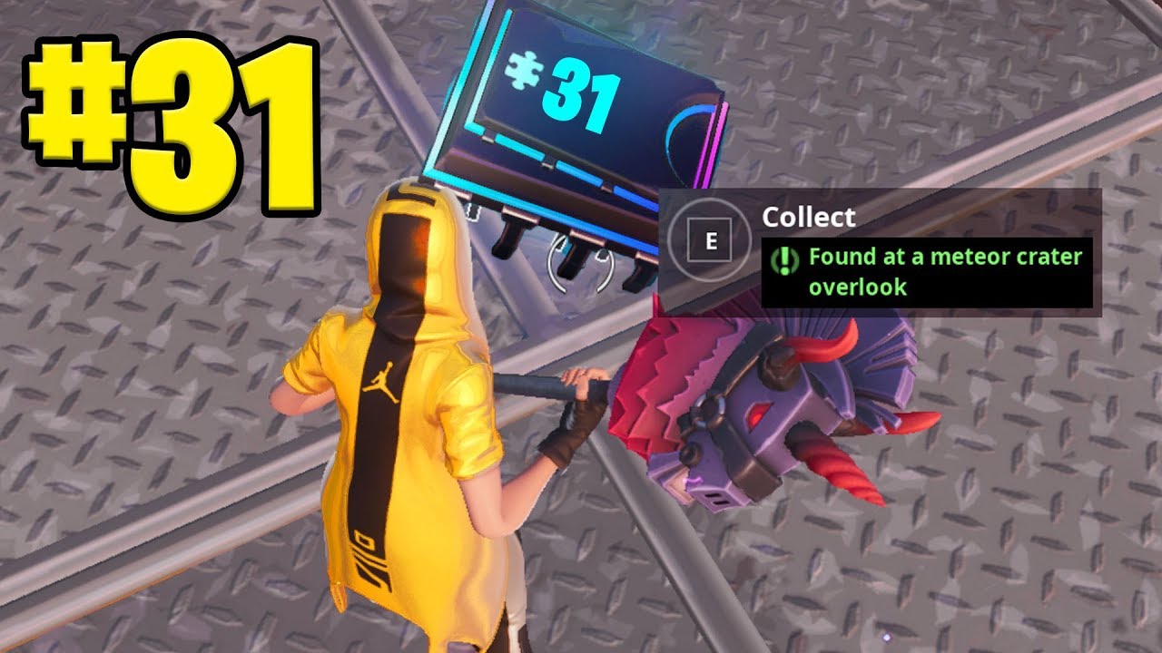 Fortbyte #31 Found at a meteor crater overlook Location Fortnite - YouTube