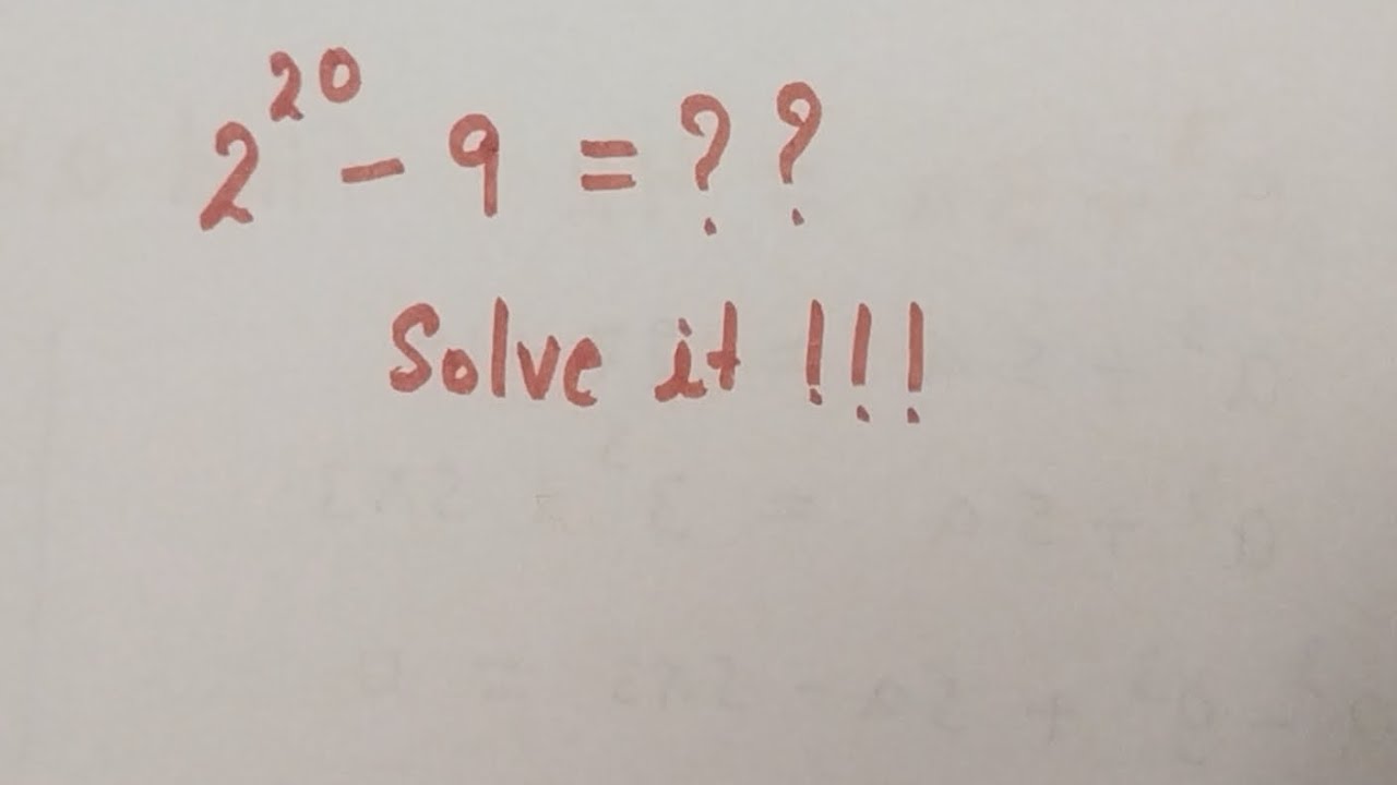 Power question || Power Subtraction || Try to solve !!! - YouTube