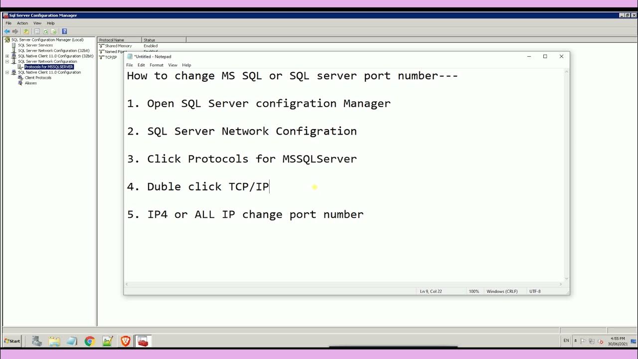 How to change MySQL server port number, Configure SQL server to listen ...