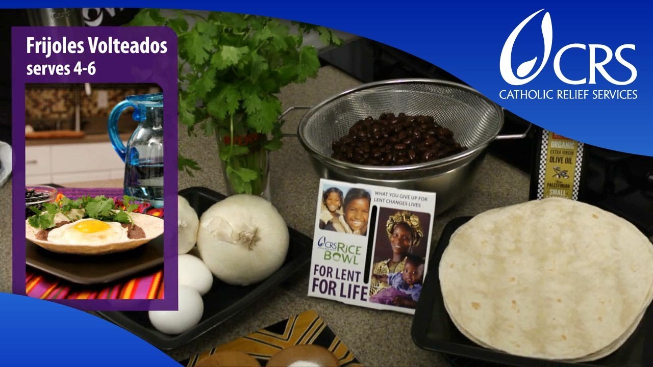 CRS Rice Bowl's Global Kitchen: Frijoles Volteados from Guatemala - YouTube