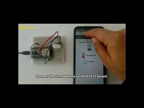 #send #data measured by DHT22 #sensor connected to #esp32 via #bluetooth #shorts - YouTube
