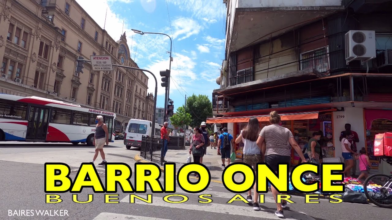 [4K] Buenos Aires Walk - Barrio Once - Estacion Once / Barrio de ...
