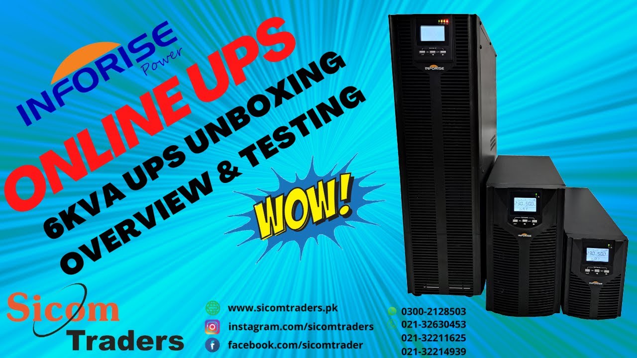 ONLINE UPS 6KVA UNBOXING INFORISE - YouTube
